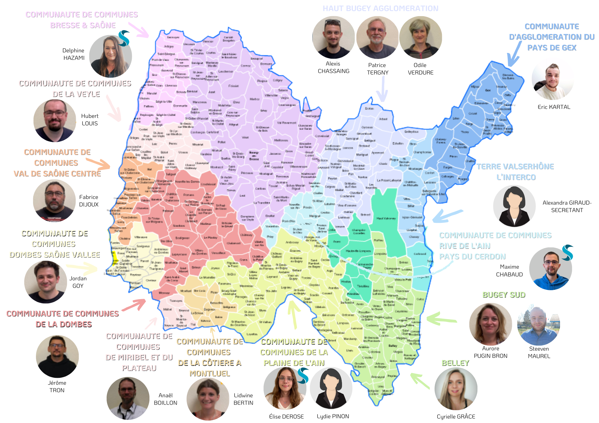 Cartes Maillage du Département de l'Ain | Les Bases du numérique d ...